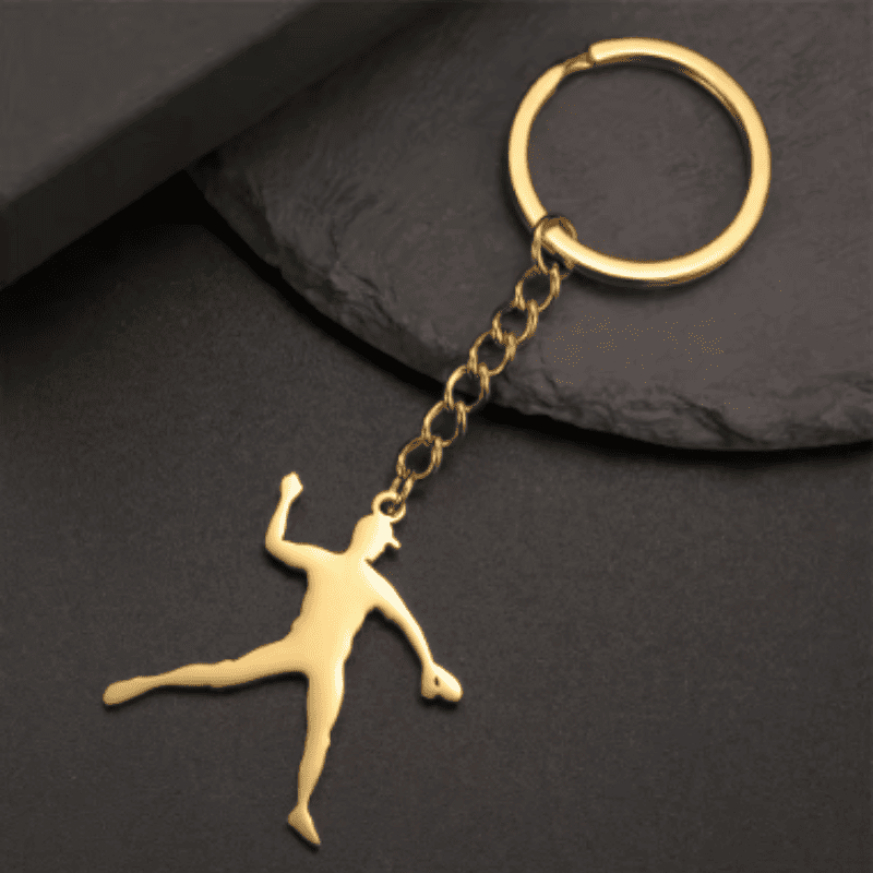 Ace Pitcher Keychain – Baseball Windup Pose Keyring for Players & Fans ...