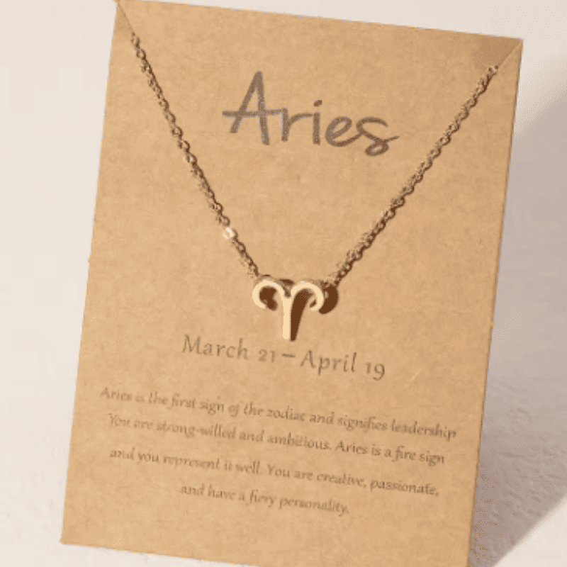Aries "The Fearless Flame" Zodiac Necklace – Bold Aries Constellation ...