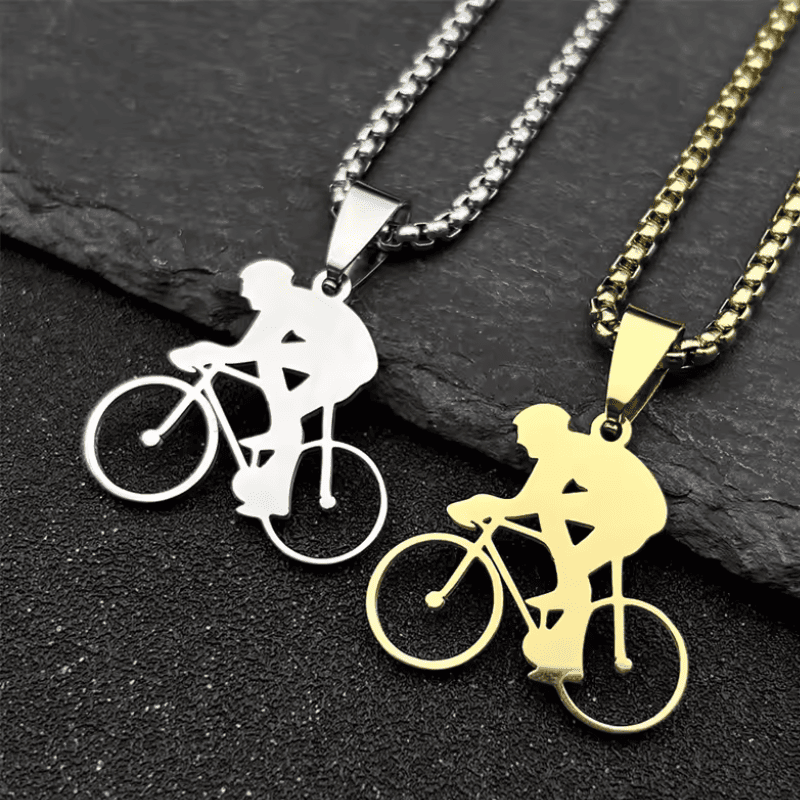 Cyclist’s Passion Pendant Necklace – Stainless Steel Bike Jewellery ...