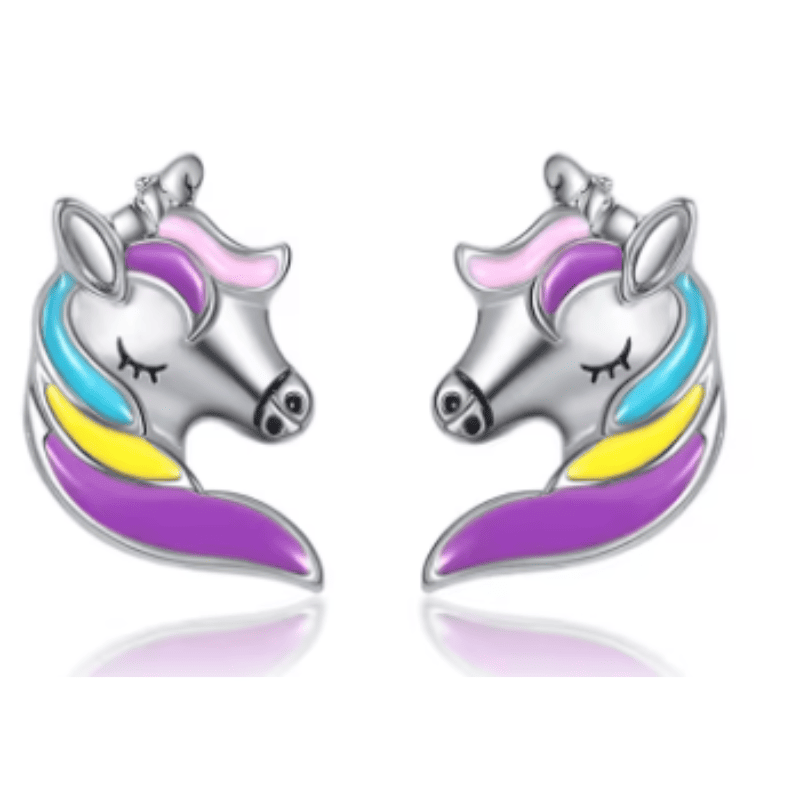 Rainbow Bliss Unicorn Studs – Cute & Colorful Unicorn Earrings for Kids — Oscar Willow & Co