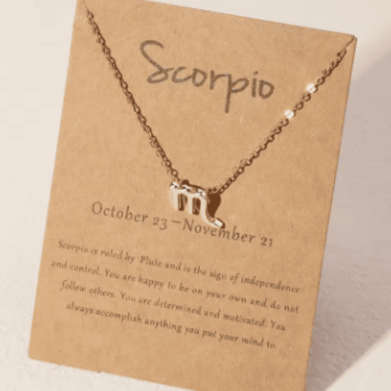 Scorpio Zodiac Necklace – The Enchanted Stinger | Celestial Astrology ...