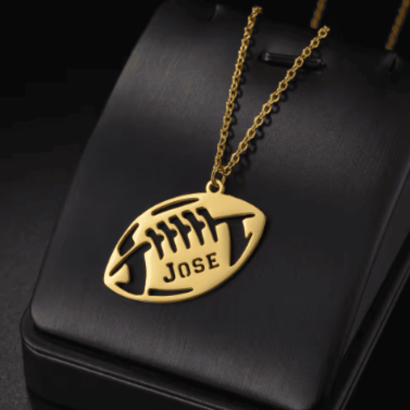 Touchdown Glory Necklace – Engraved Rugby Pendant for Players & Fans ...